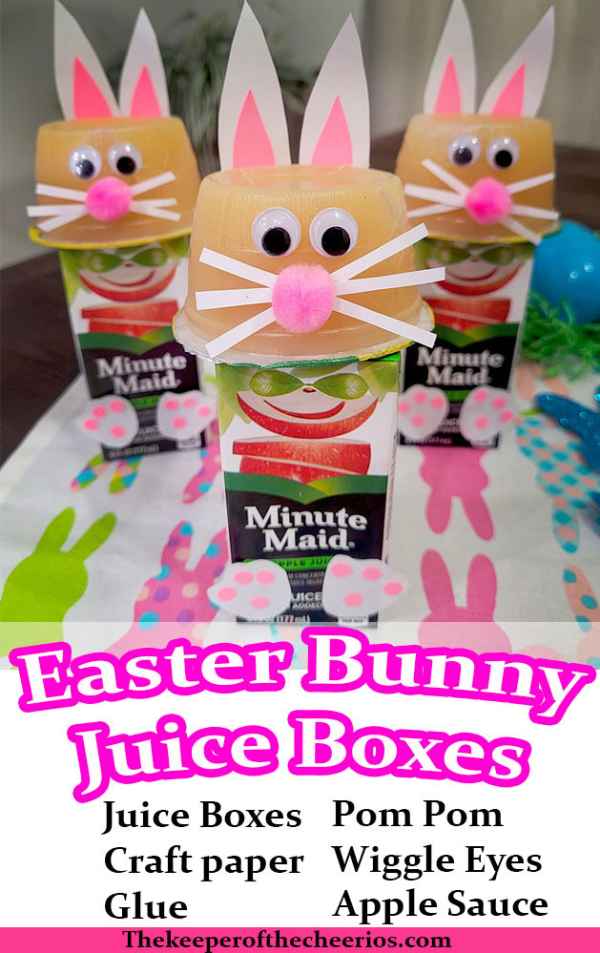 Easter Bunny Juice Boxes - The Keeper of the Cheerios