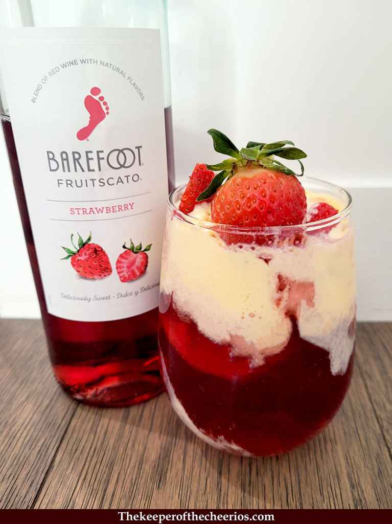 Strawberry Wine Ice Cream Float - The Keeper of the Cheerios