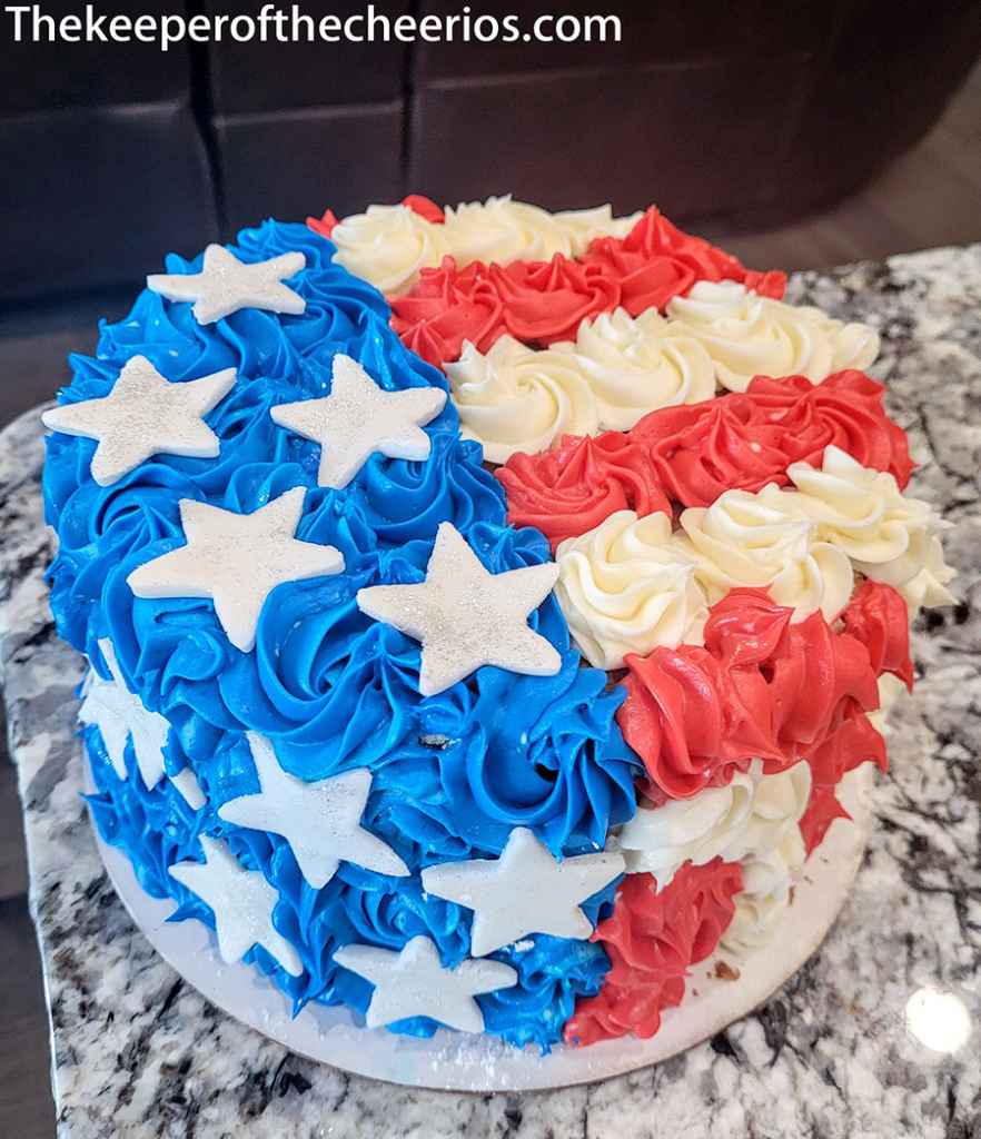 Patriotic Cake - The Keeper of the Cheerios