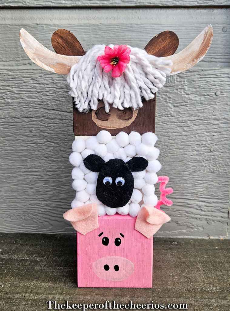 Farm Animal Wood Blocks - The Keeper of the Cheerios