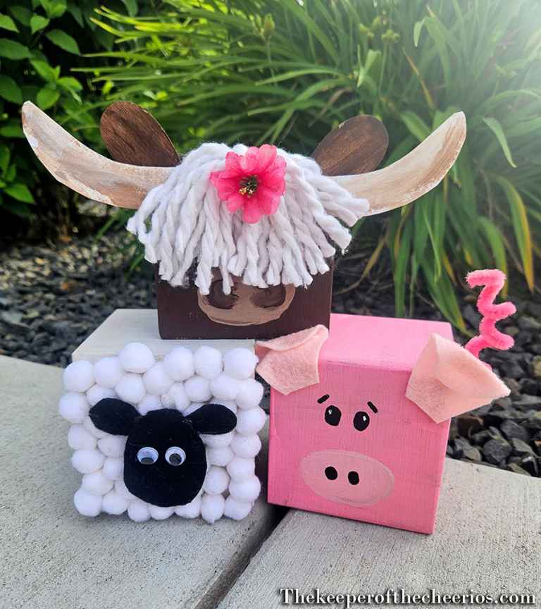 Farm Animal Wood Blocks - The Keeper of the Cheerios