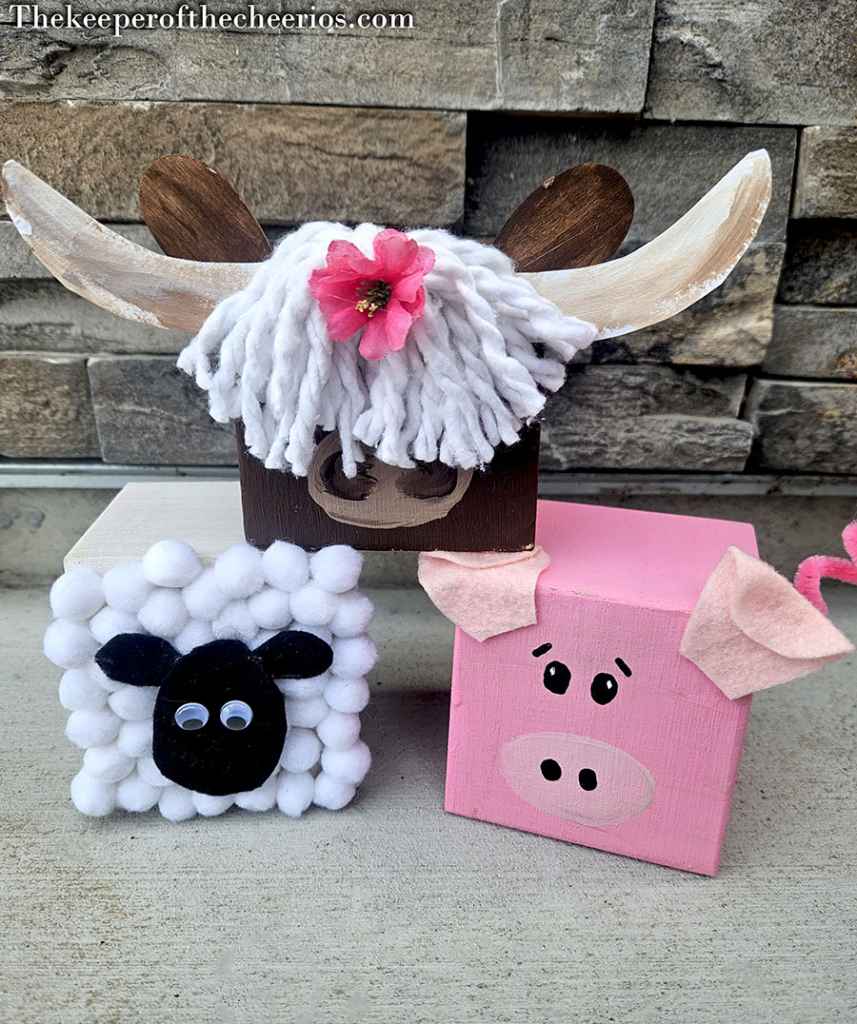 Farm Animal Wood Blocks - The Keeper of the Cheerios
