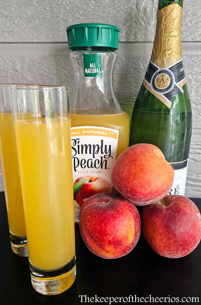 Peach Mimosas - The Keeper of the Cheerios