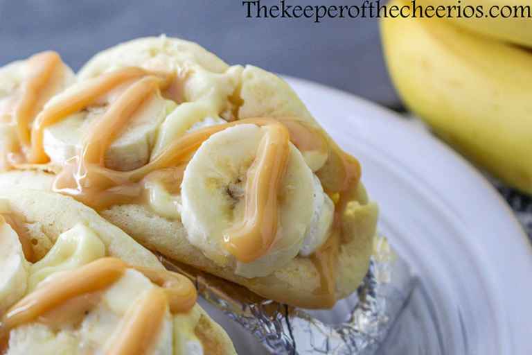 Caramel Banana Pancake Taco - The Keeper of the Cheerios